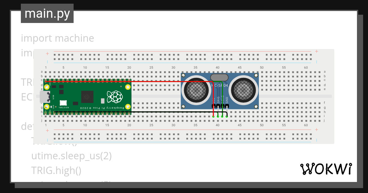 Ultrasonic - Wokwi ESP32, STM32, Arduino Simulator