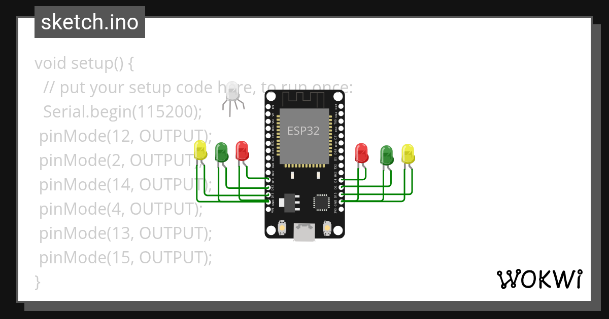 traffic signal sushma - Wokwi ESP32, STM32, Arduino Simulator