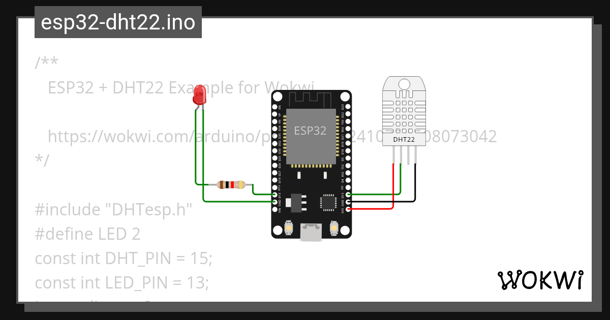 esp32-dht22.ino with led Copy Copy - Wokwi ESP32, STM32, Arduino Simulator