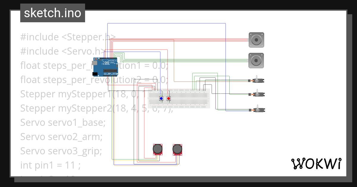 Robotic arm_MRCU_new design - Wokwi ESP32, STM32, Arduino Simulator