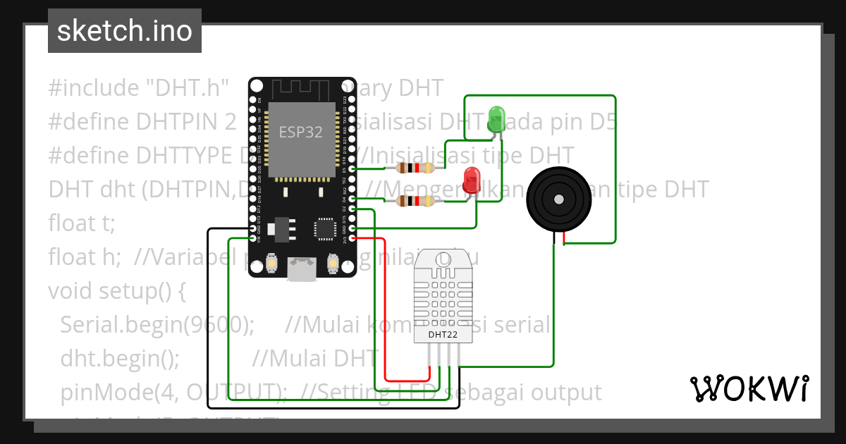 Dht Buzzer Wokwi Esp32 Stm32 Arduino Simulator 