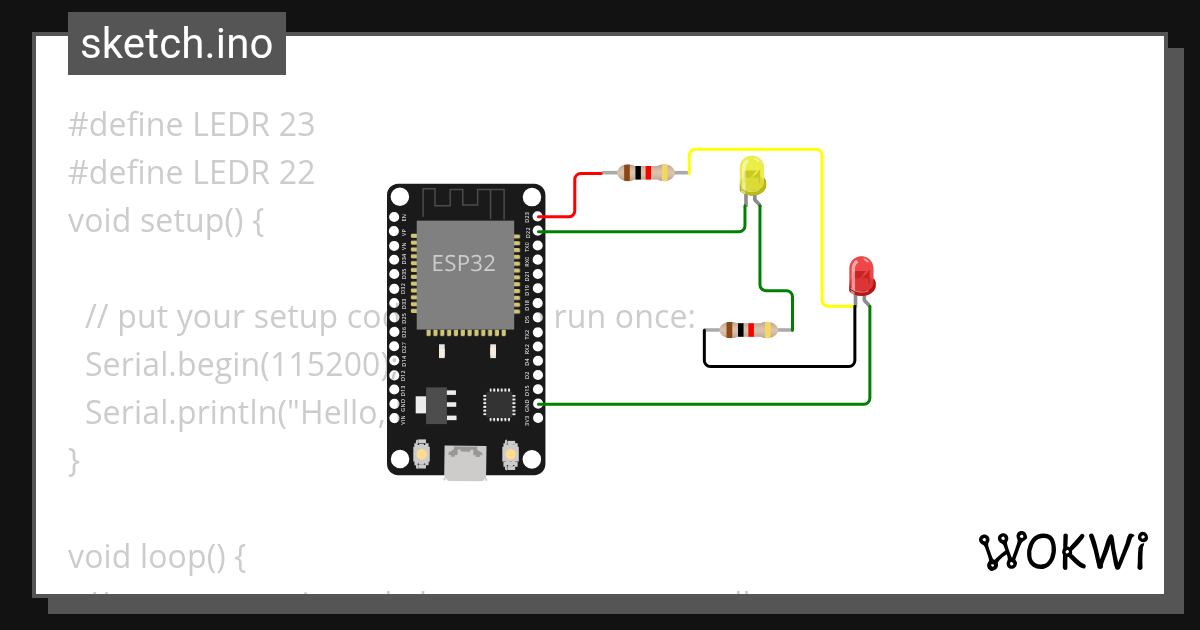 Practica De Leds Wokwi Esp32 Stm32 Arduino Simulator 9527