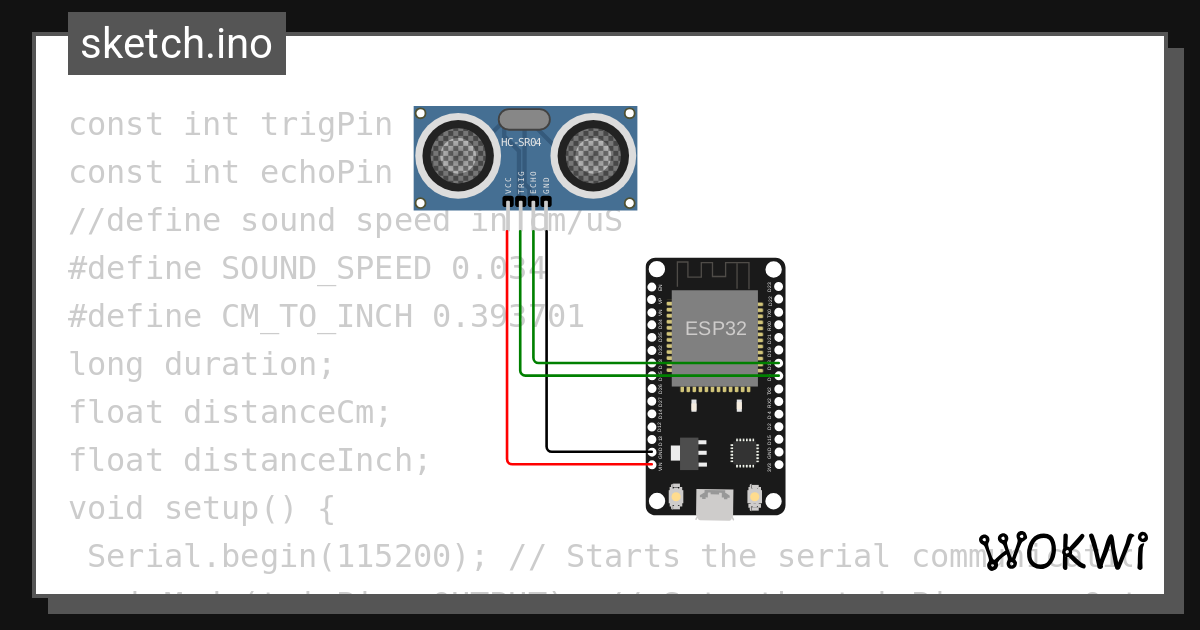 Snsor Jarak Hc Sro4 Wokwi Arduino And Esp32 Simulator 9870