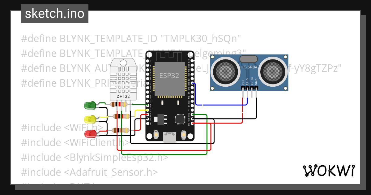 Gabungan 2 sensor asli - Wokwi ESP32, STM32, Arduino Simulator