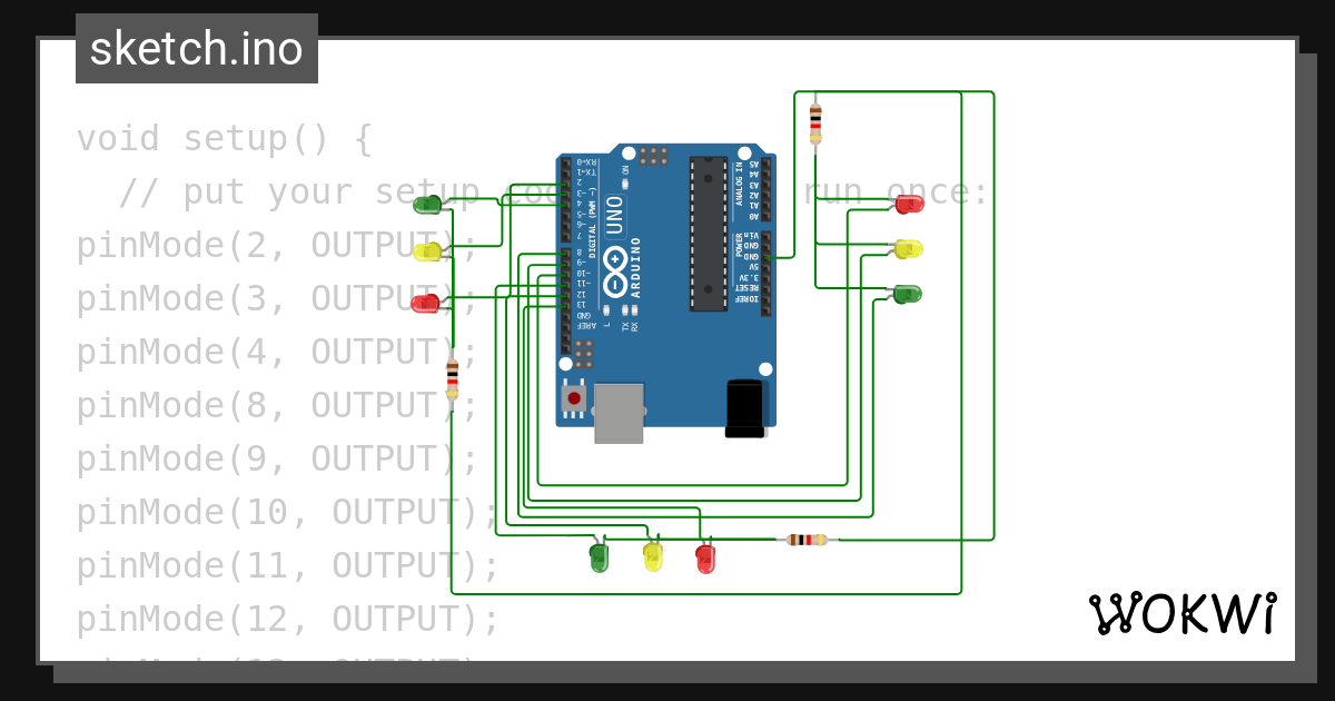 Traffic Wokwi Esp32 Stm32 Arduino Simulator 5370