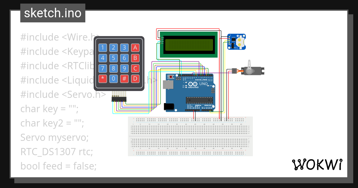 Feeder Sample (Unfinished) - Wokwi ESP32, STM32, Arduino Simulator