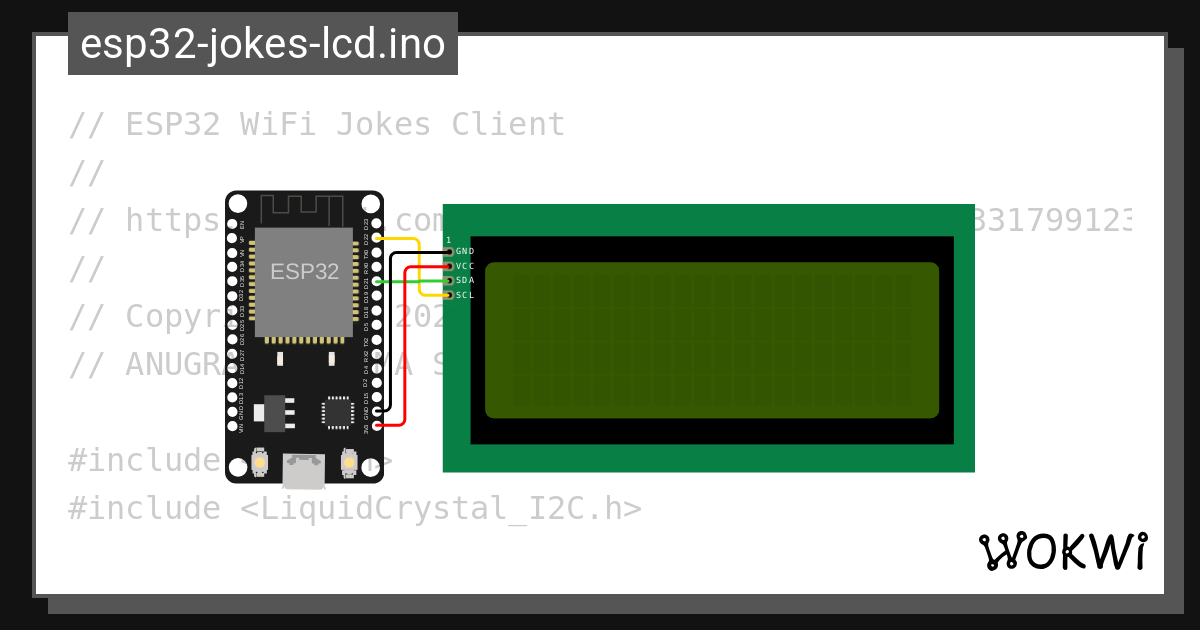 Esp32 Lcd Anugrah Copy Wokwi Esp32 Stm32 Arduino Simulator