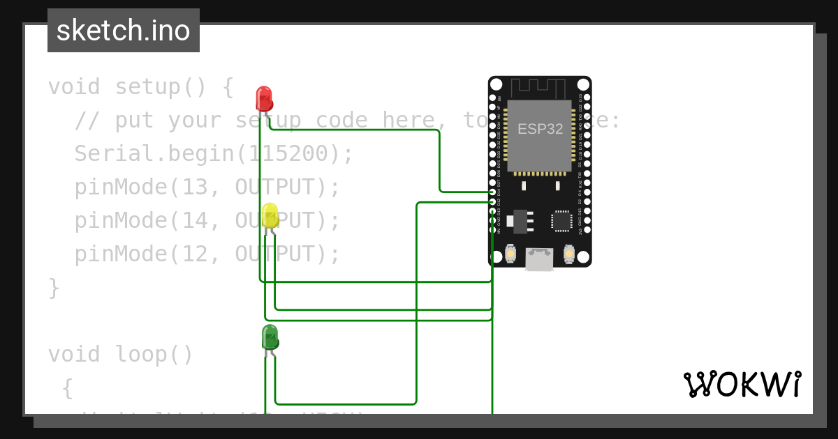Ex 1 Wokwi Esp32 Stm32 Arduino Simulator 