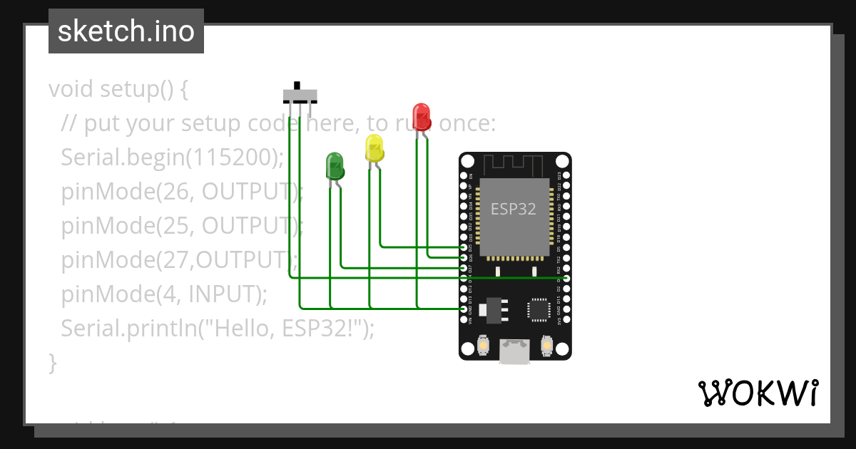Project 01 - Wokwi ESP32, STM32, Arduino Simulator