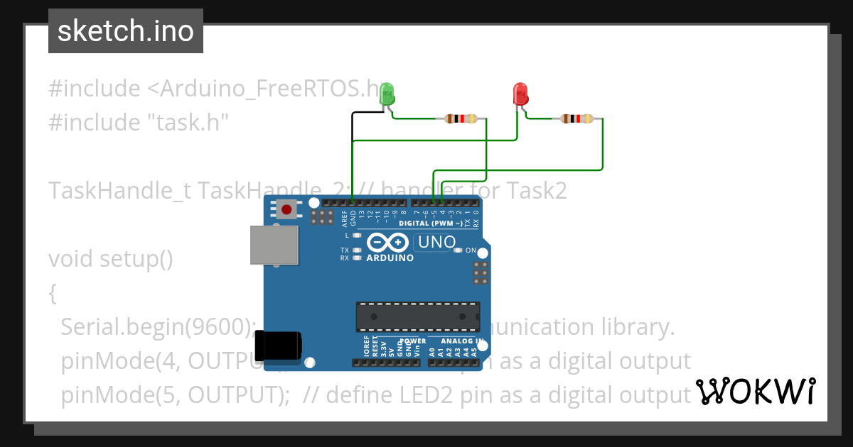 example 4 - Wokwi ESP32, STM32, Arduino Simulator