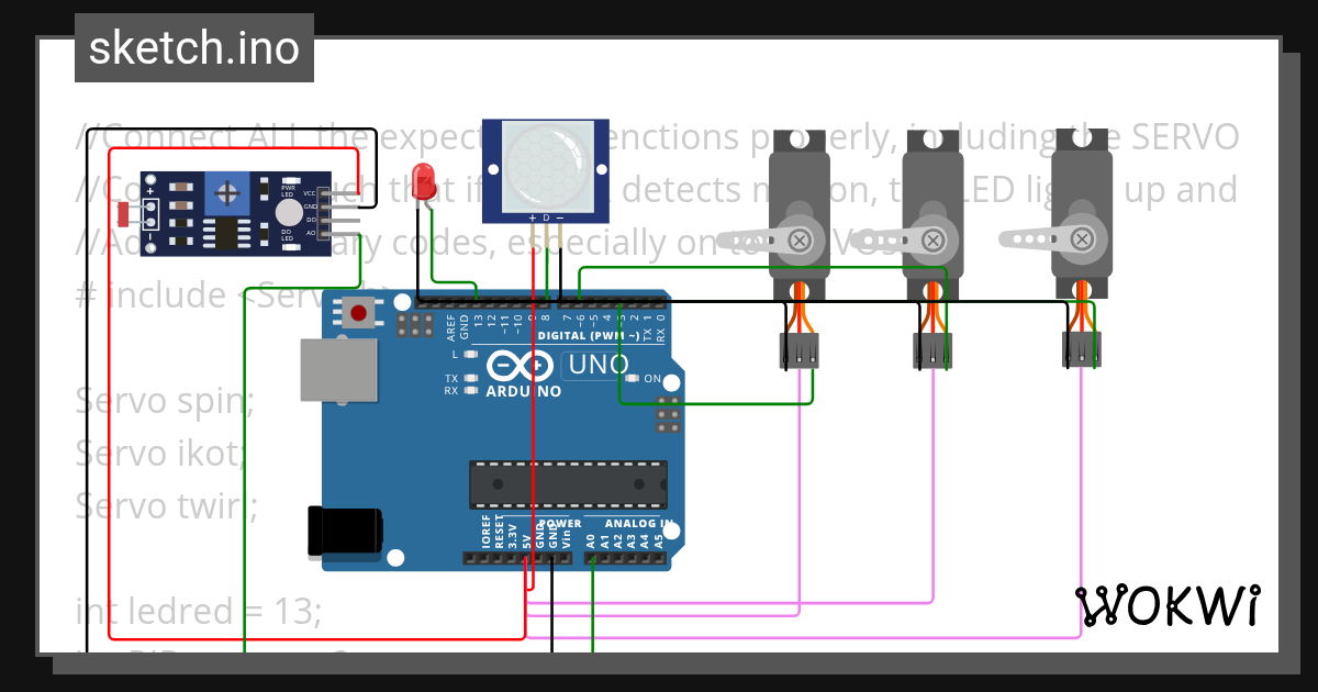 PIR sensor - Activity - 1 Copy Copy Copy Copy Copy - Wokwi ESP32, STM32, Arduino Simulator