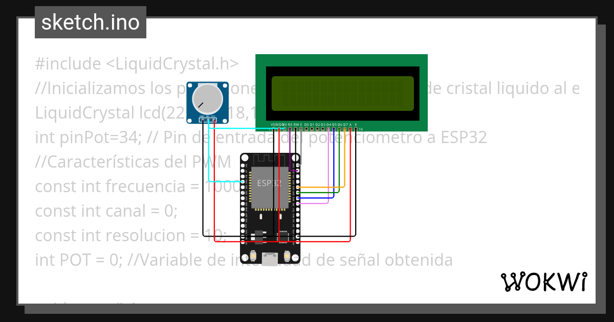 LCD - Wokwi ESP32, STM32, Arduino Simulator