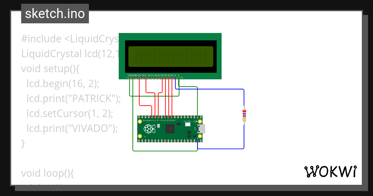 Letrero Vivado Wokwi Esp32 Stm32 Arduino Simulator 5694