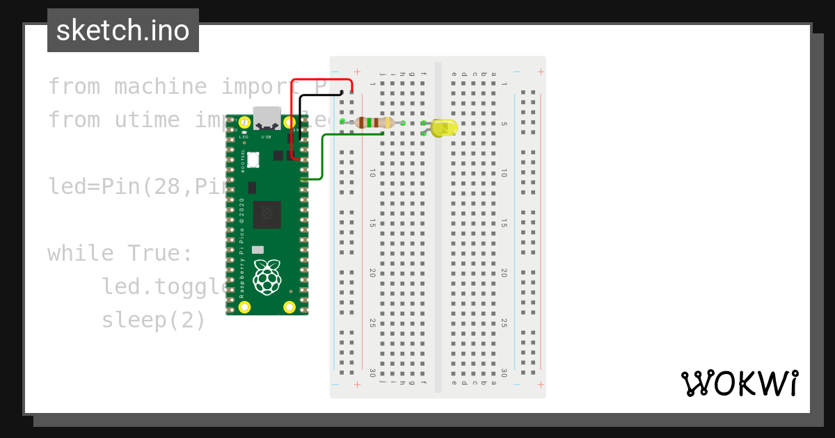Rpiledintermitenteupython Wokwi Esp32 Stm32 Arduino Simulator 