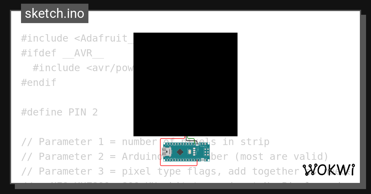 Neopixel Party Wokwi Esp32 Stm32 Arduino Simulator