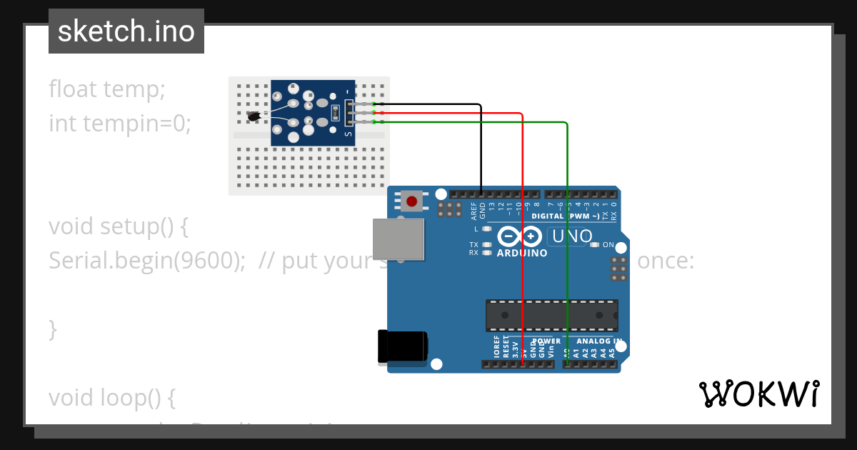 Temperature Sensor Wokwi Esp32 Stm32 Arduino Simulator 8130