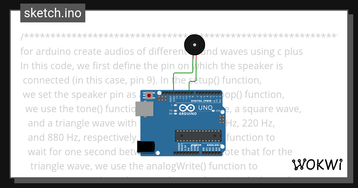 tone generator - Wokwi ESP32, STM32, Arduino Simulator