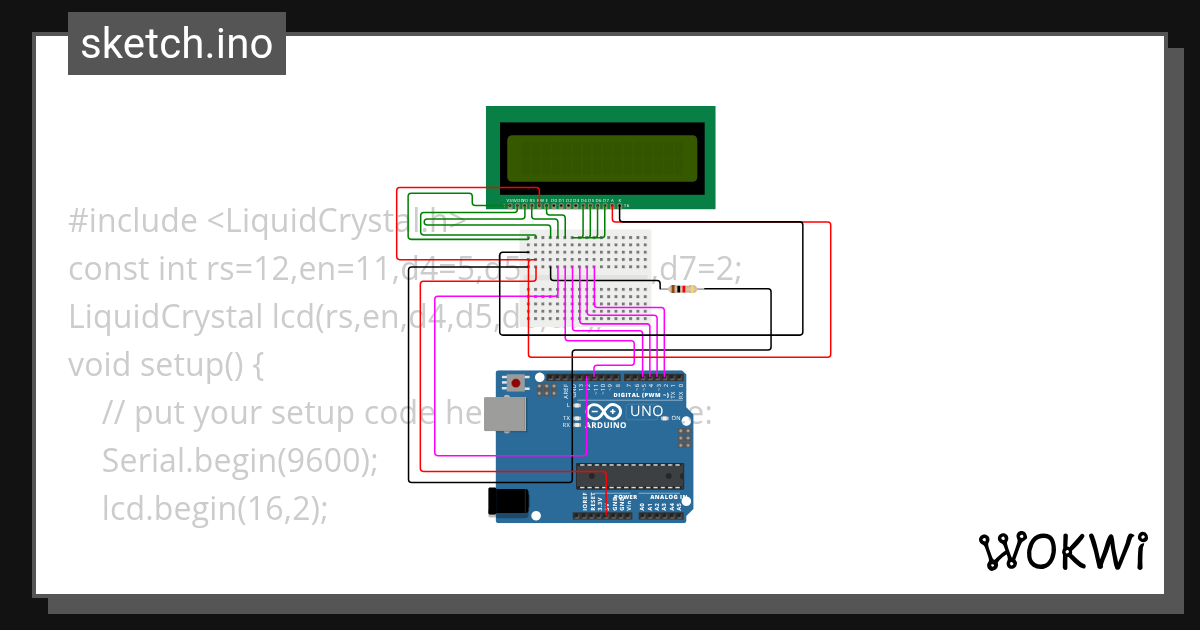 LCD exp 15 - Wokwi ESP32, STM32, Arduino Simulator