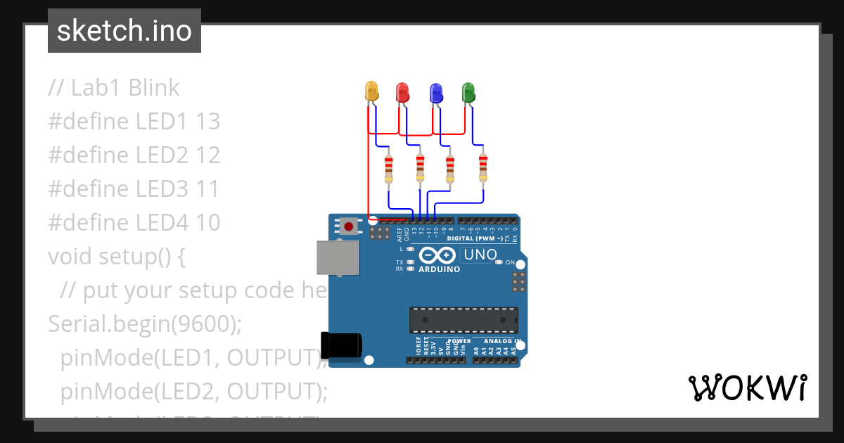 lab2 - Wokwi ESP32, STM32, Arduino Simulator