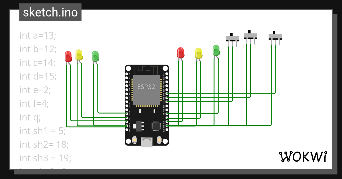 traffic __VK - Wokwi ESP32, STM32, Arduino Simulator