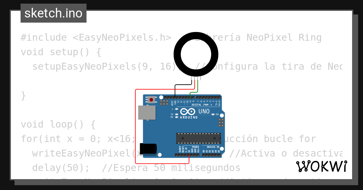 Neopixel Ring 1 Wokwi Esp32 Stm32 Arduino Simulator