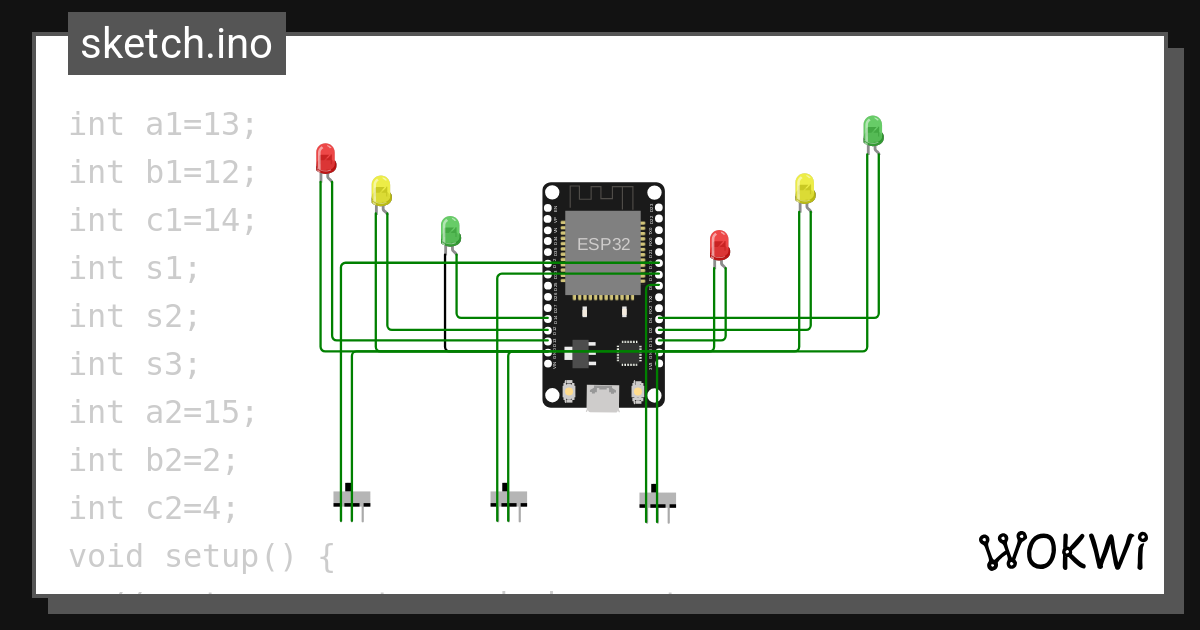 Trafic Wokwi Esp32 Stm32 Arduino Simulator