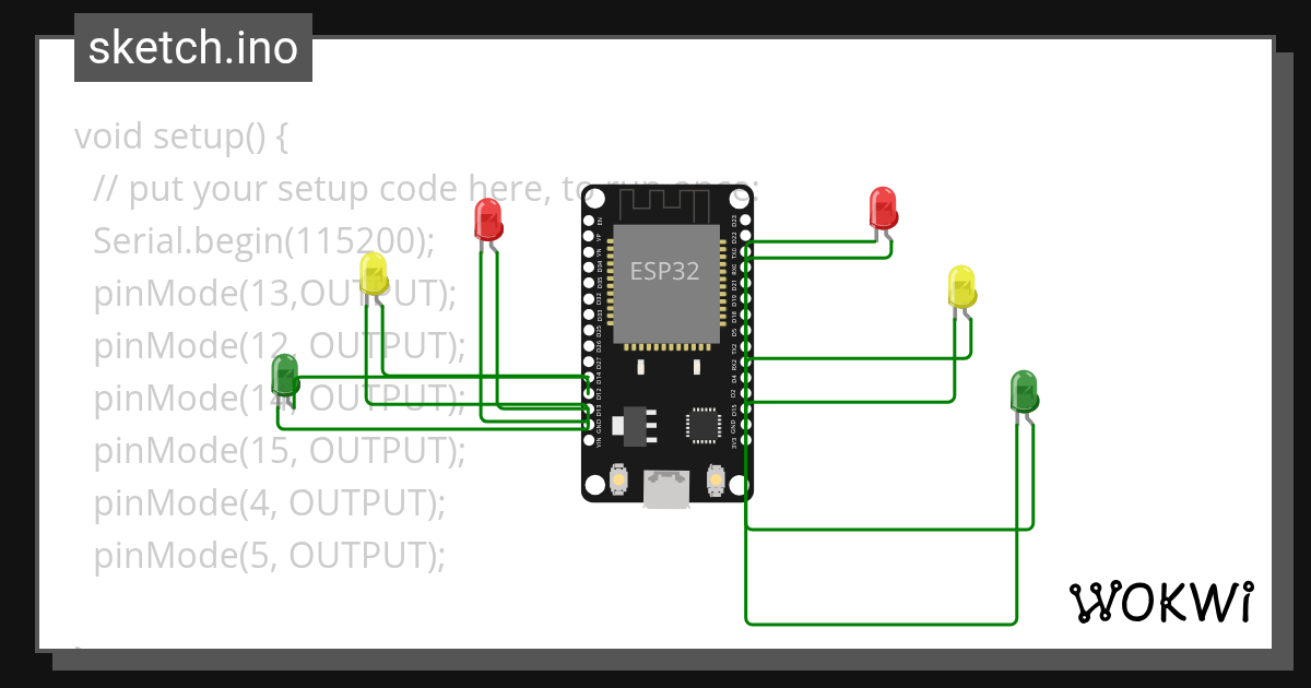 Traffic - Wokwi ESP32, STM32, Arduino Simulator