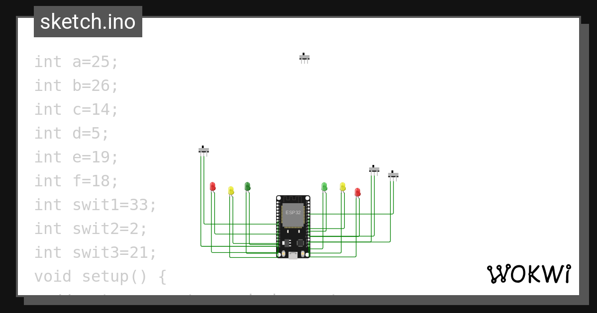 Traffic And Switch Copy1 Wokwi Esp32 Stm32 Arduino Simulator 1022