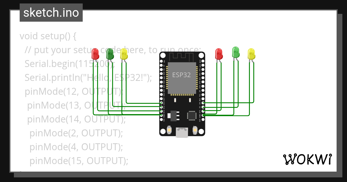 traffic - Wokwi ESP32, STM32, Arduino Simulator