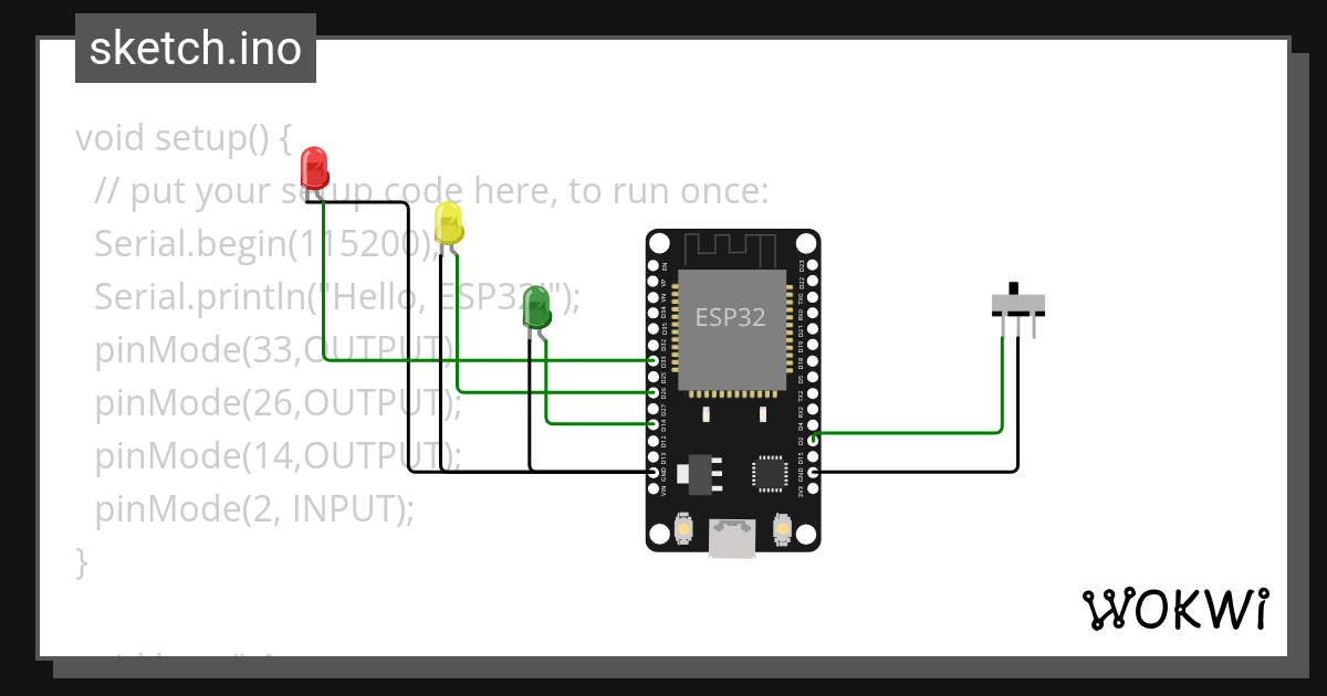 Trafficlight Wokwi Esp32 Stm32 Arduino Simulator