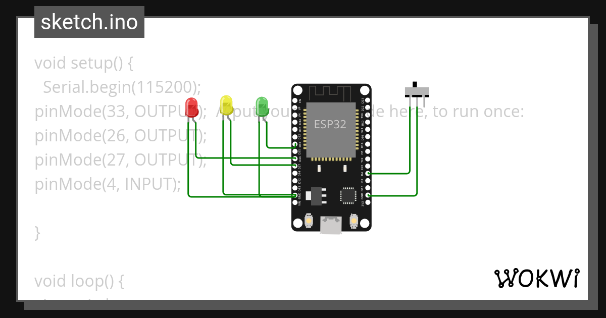 traffic light proj.kasi - Wokwi ESP32, STM32, Arduino Simulator