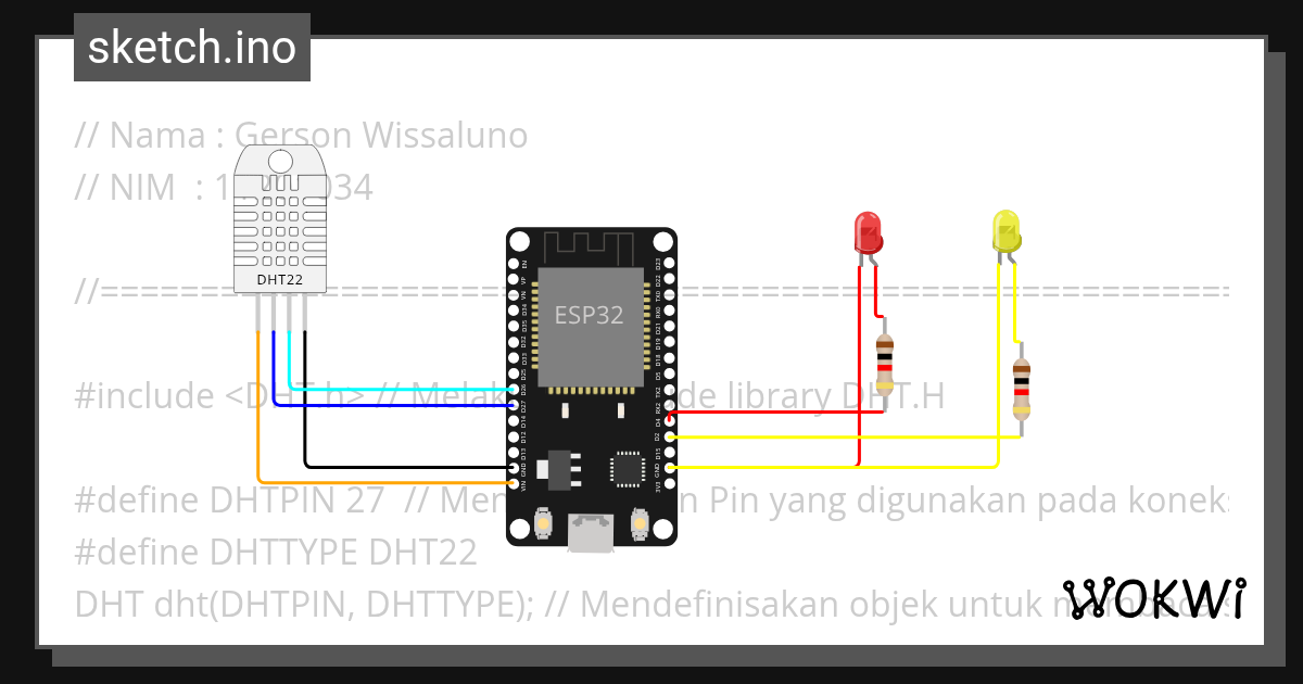 11201034_Tugas 3 General Purpose Input & Output - Wokwi ESP32, STM32, Arduino Simulator