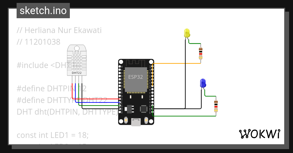 11201038_Herliana Nur Ekawati_Tugas 3 - Wokwi ESP32, STM32, Arduino Simulator