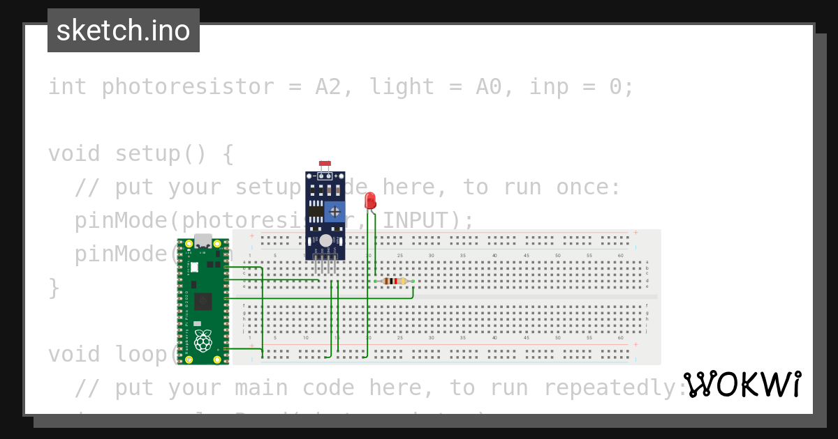 Tonthatminhthanh Photoresistor Wokwi Esp32 Stm32 Arduino Simulator