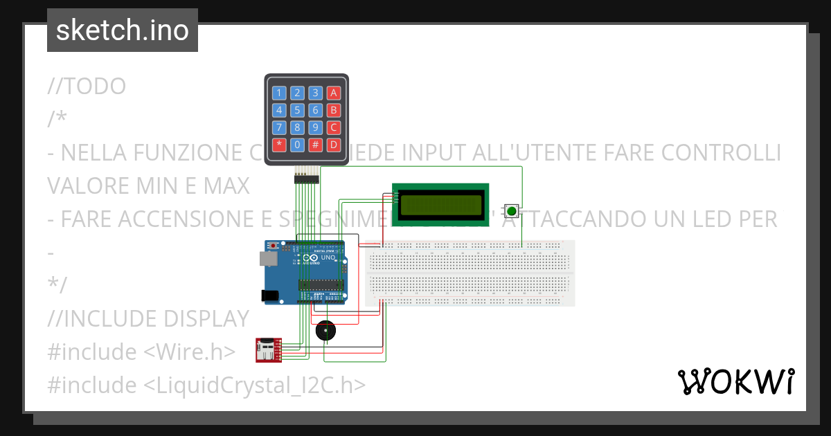 Irrigazione Orto Arduino Uno - Wokwi ESP32, STM32, Arduino Simulator