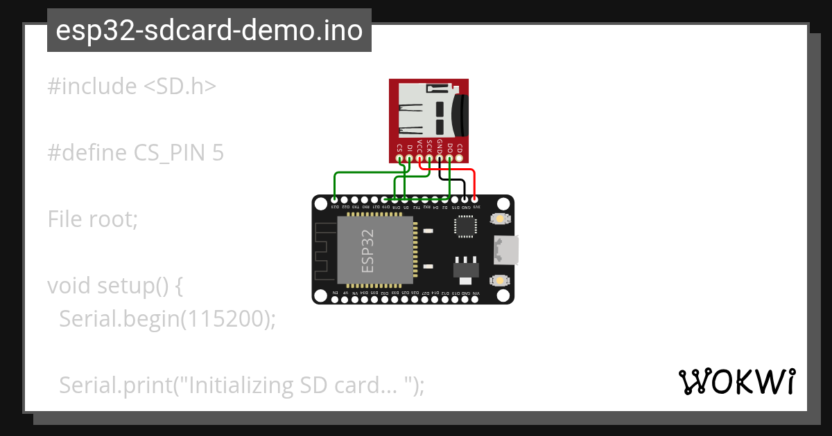 esp32-sdcard-demo.ino - Wokwi ESP32, STM32, Arduino Simulator
