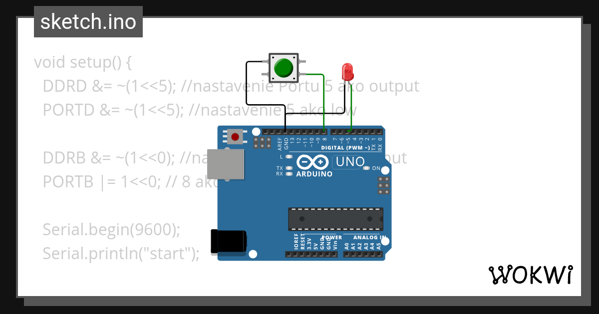 registre led - Wokwi ESP32, STM32, Arduino Simulator