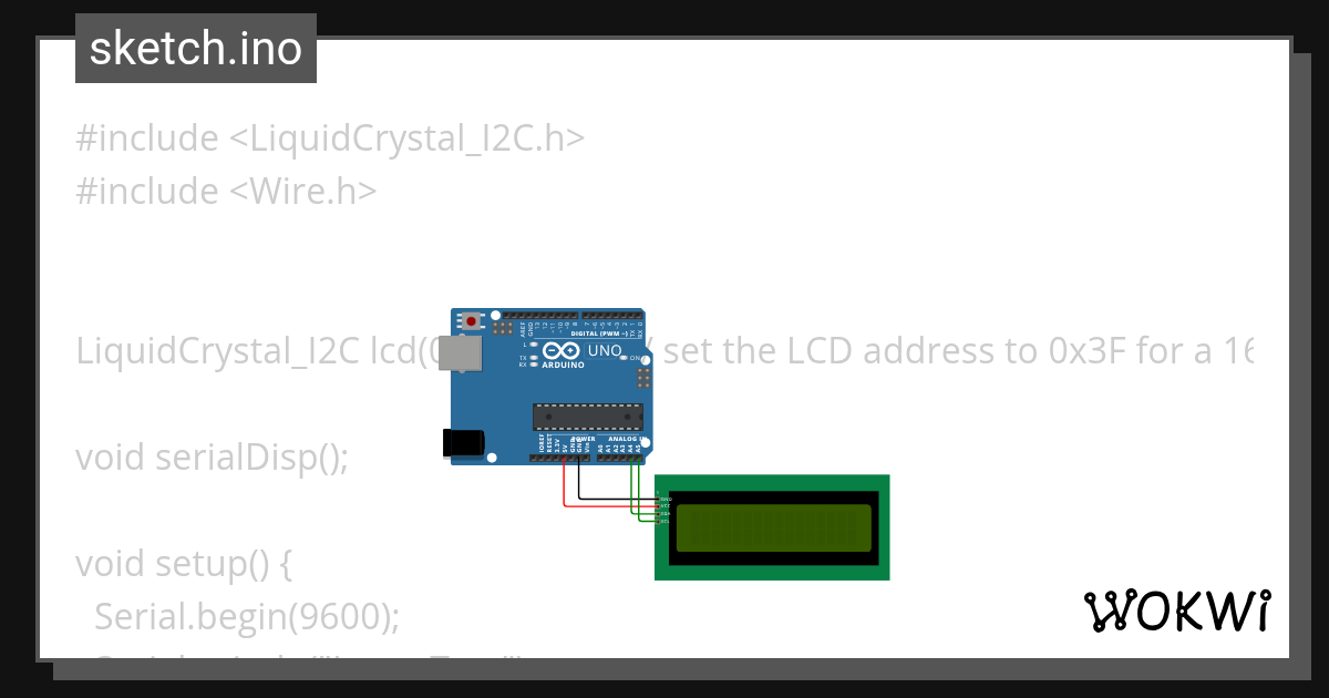 LCD i2C - Wokwi ESP32, STM32, Arduino Simulator
