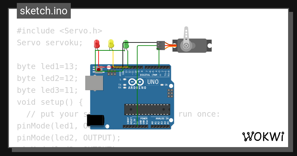 3 Led A1 Wokwi Esp32 Stm32 Arduino Simulator 