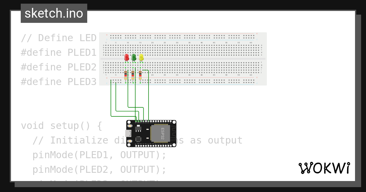 1104a024 1紅綠燈 Copy Wokwi Esp32 Stm32 Arduino Simulator 2098