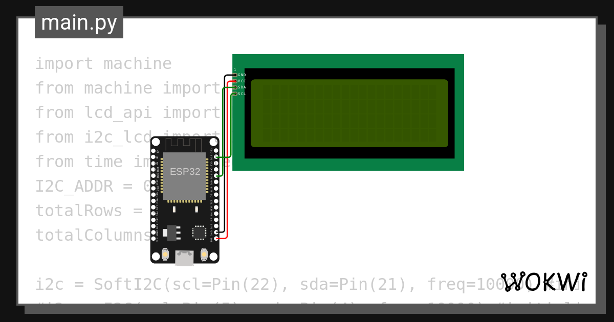 Lcd Display Address Wokwi Esp32 Stm32 Arduino Simulator 3691