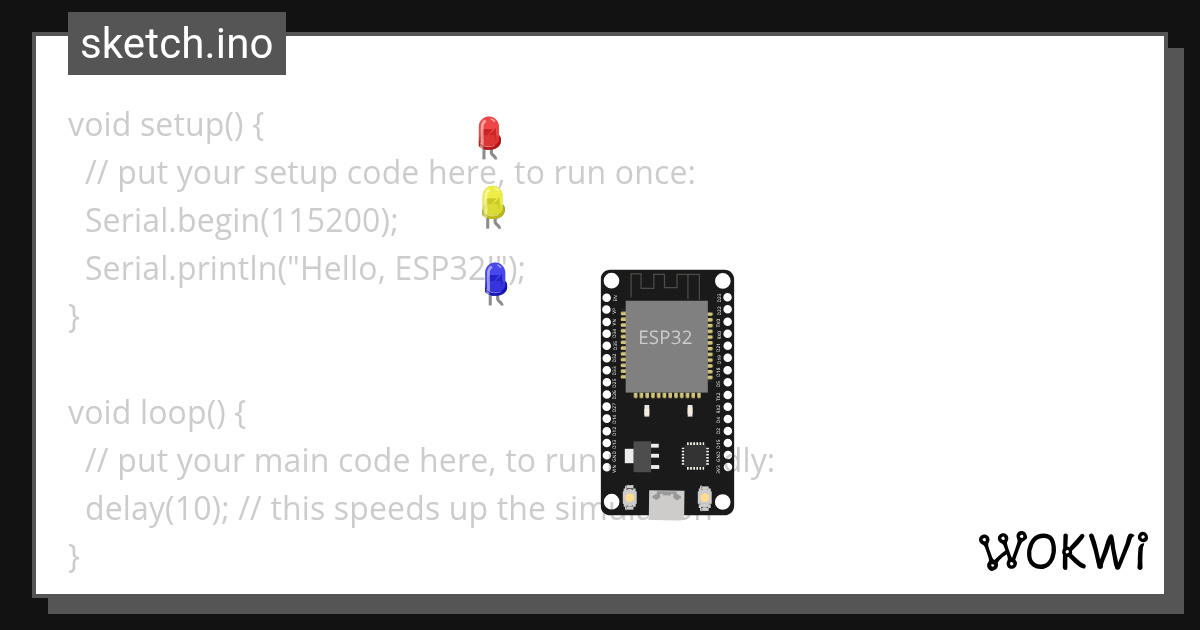 Traffic Light Stimulater Wokwi Esp32 Stm32 Arduino Simulator 