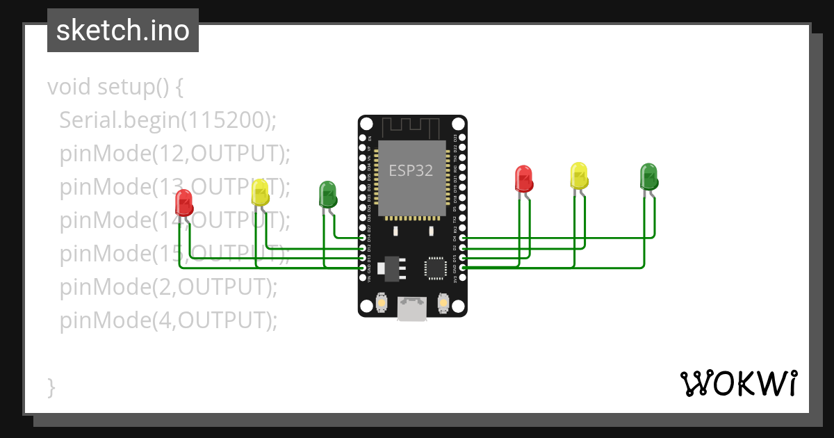 EX3 - Wokwi ESP32, STM32, Arduino Simulator