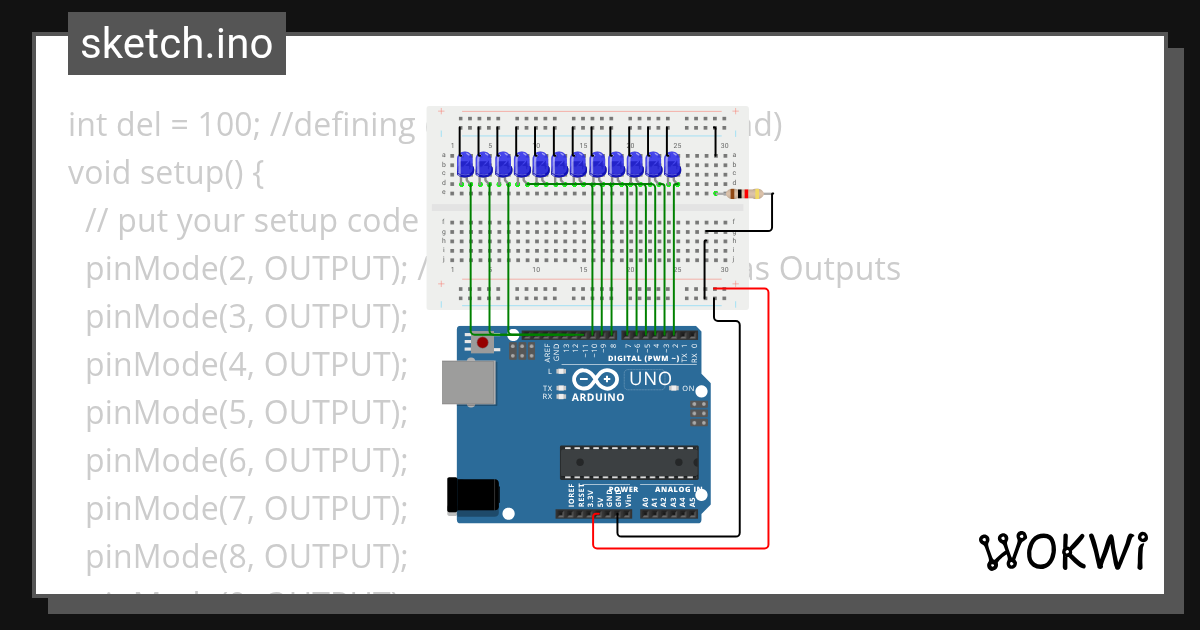 Running_Lights - Wokwi ESP32, STM32, Arduino Simulator