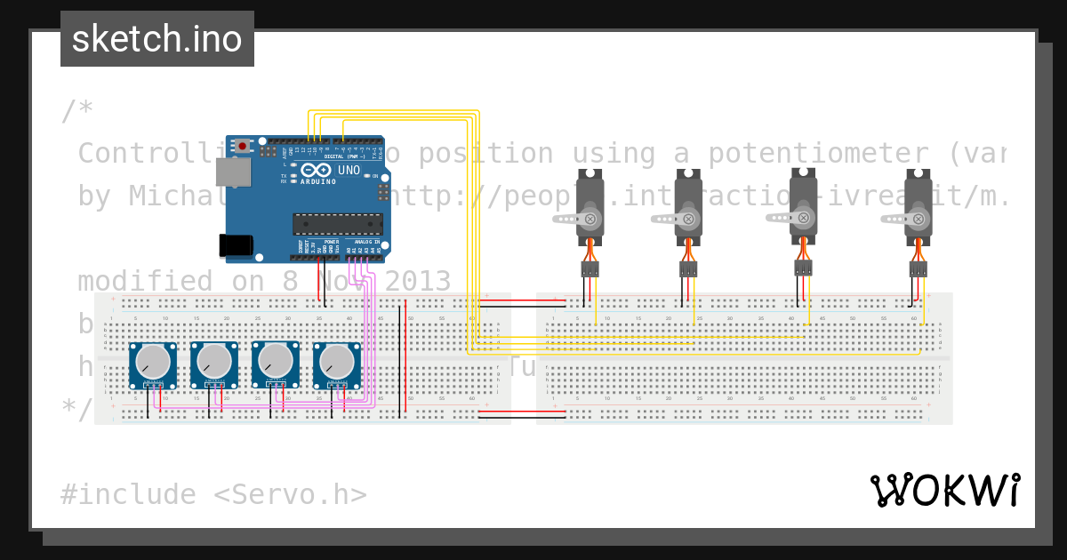 Servo Tests Wokwi Esp32 Stm32 Arduino Simulator