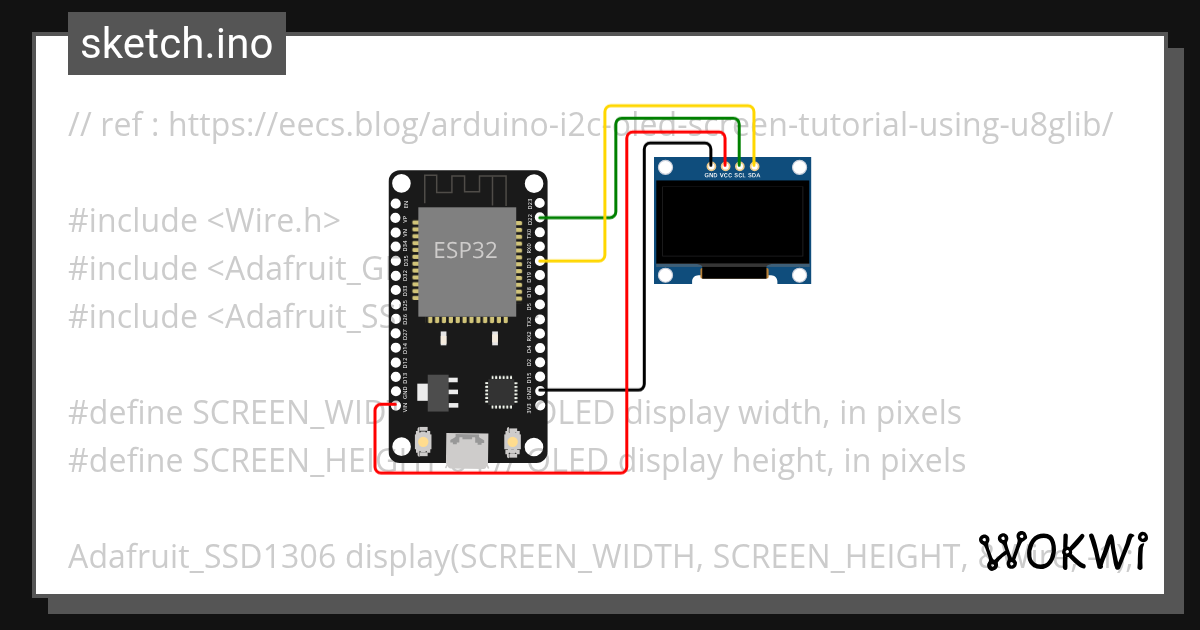 Oled Test Wokwi Esp32 Stm32 Arduino Simulator 