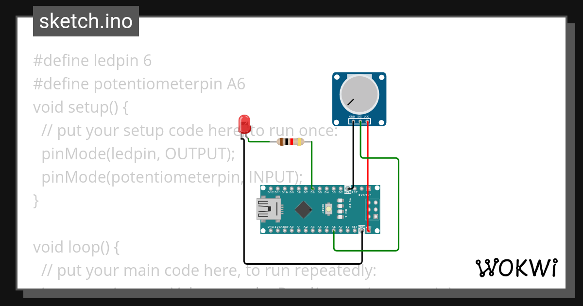 potentiometer - Wokwi ESP32, STM32, Arduino Simulator