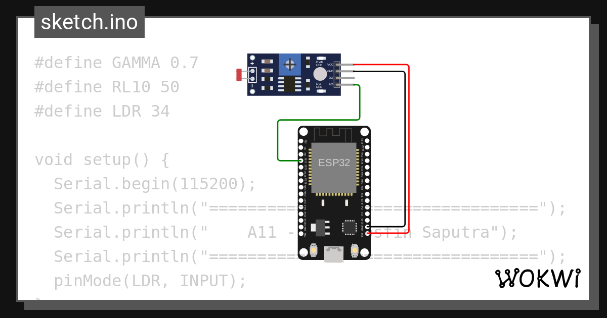 Ldr Nilai Adc Wokwi Esp32 Stm32 Arduino Simulator