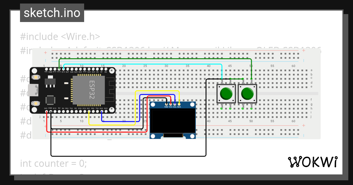 Oled Counter Wokwi Esp32 Stm32 Arduino Simulator
