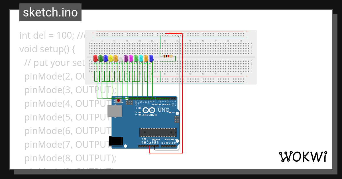 Running_Lights - Wokwi ESP32, STM32, Arduino Simulator